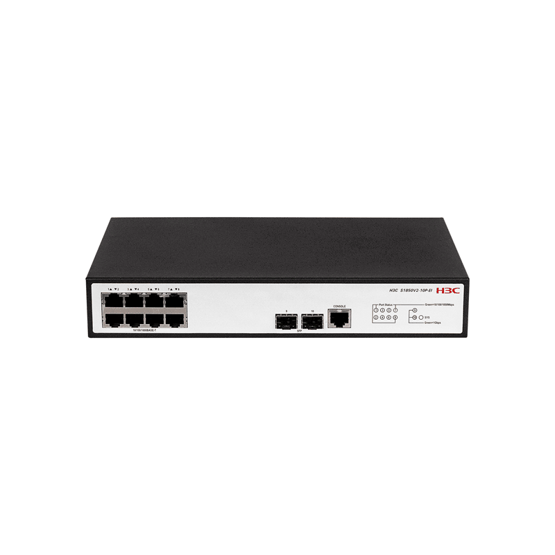 H3C S1850V2-10P-EI L2 Ethernet Switch with 8*10/100/1000BASE-T Ports ...